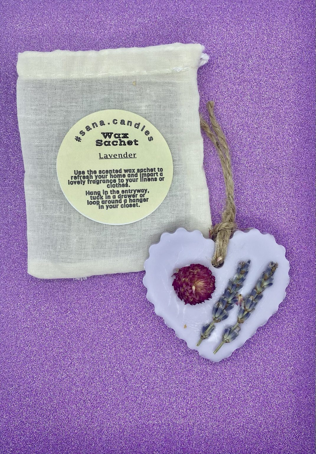 A Wax Sachet Lavender Sparkle Beauty Salon